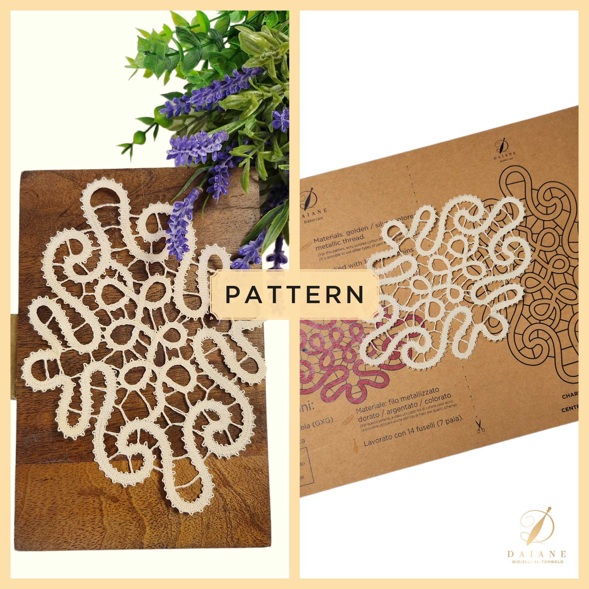 Charm Doily Bobbin Lace Pattern 🎁 – Daiane Bobbin Lace